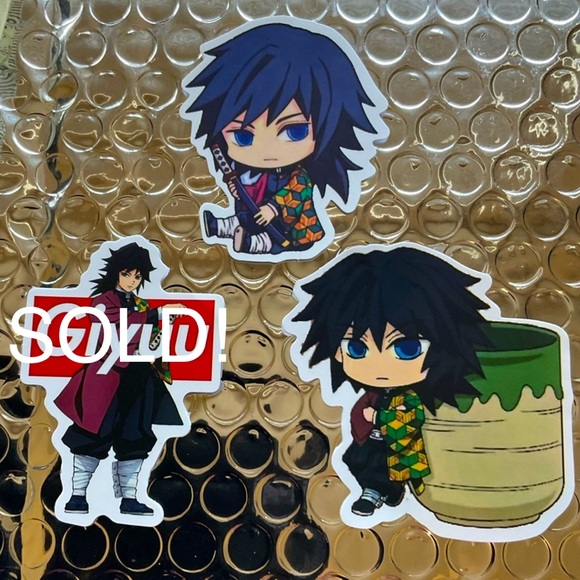 Office | Demon Slayer Giyuu Tomioka Stickers 110 See Description | Poshmark